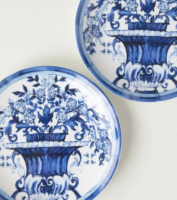 Dolce & Gabbana Blu Mediterraneo Set Of 2 Dessert Plates - Blue