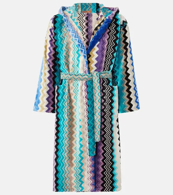 Missoni Giacomo Zigzag Cotton Terry Bathrobe - Multicoloured