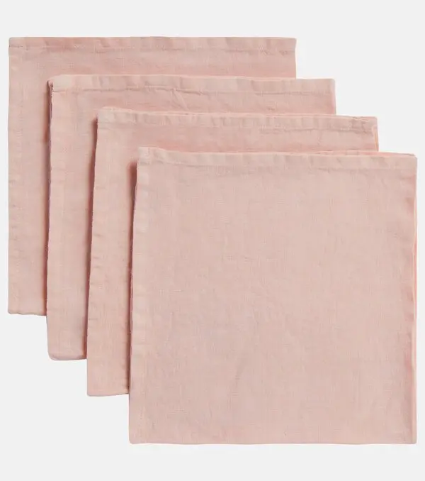 ONCE MILANO Set Of 4 Linen Napkins