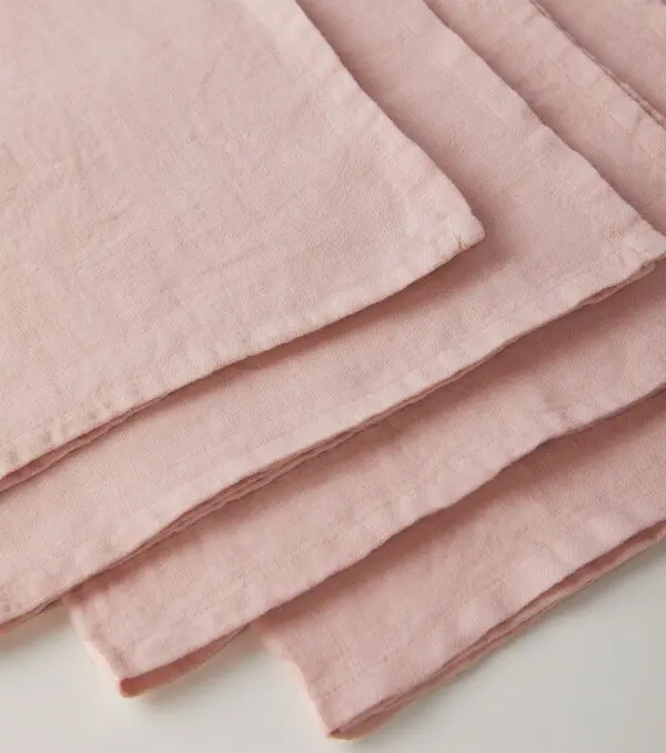 ONCE MILANO Set Of 4 Linen Napkins