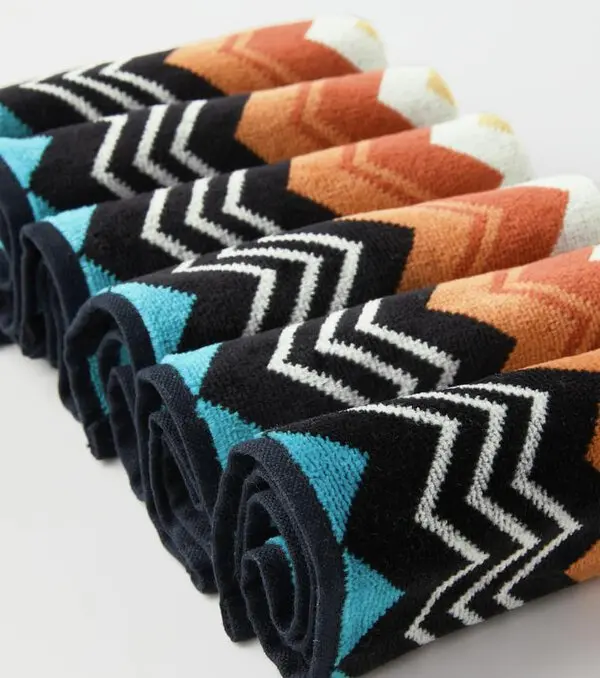 Missoni Giacomo Zigzag Set Of 6 Face Towels - Multicoloured