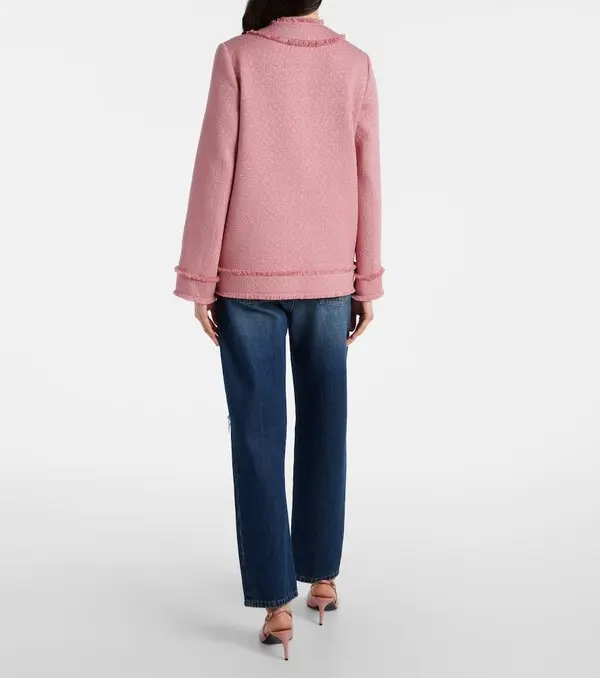 Dolce & Gabbana Rachel Wool-blend Tweed Jacket - Pink
