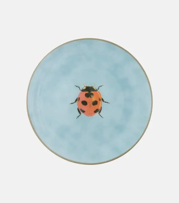LES-OTTOMANS Insetti Ladybug Plate - White