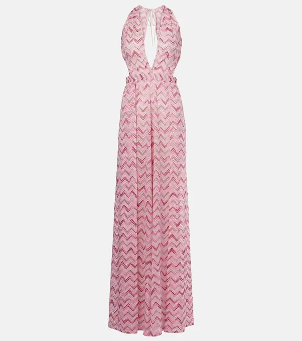 Missoni Zigzag Halterneck Jumpsuit - Pink