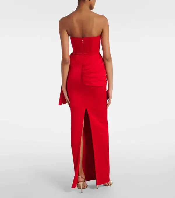 Alex Perry Draped Crêpe Satin Gown