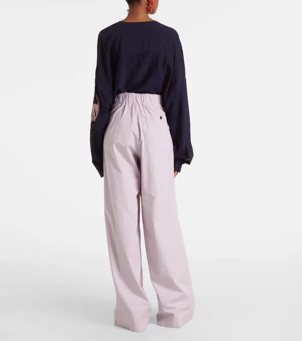 Dries Van Noten High-rise Wide-leg Pants - Purple