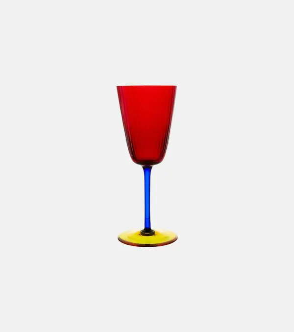 Dolce & Gabbana Murano White Wine Glass - Red