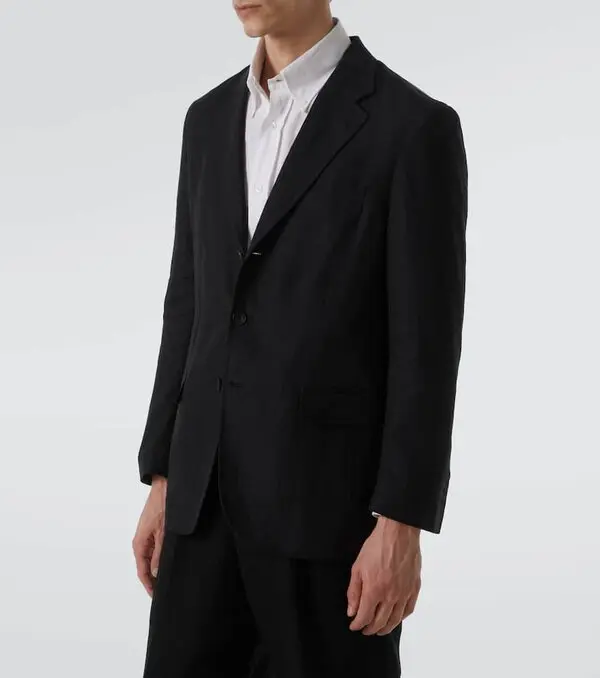 Rubinacci Linen Blazer - Black