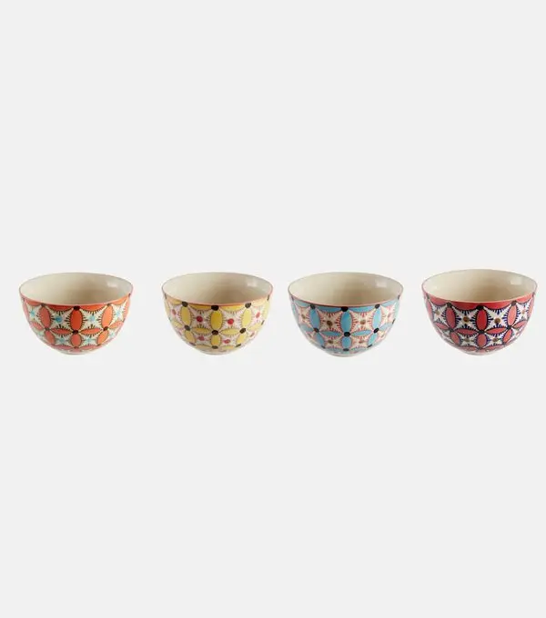 POLSPOTTEN Hippy Set Of 4 Snack Bowls - Multicoloured