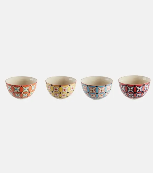 POLSPOTTEN Hippy Set Of 4 Snack Bowls - Multicoloured