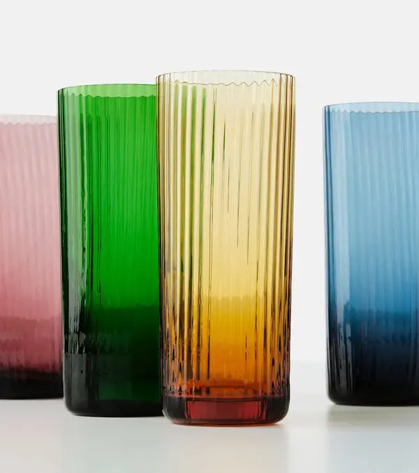 La DoubleJ Misty Rainbow Mix Set Of 4 Tumblers