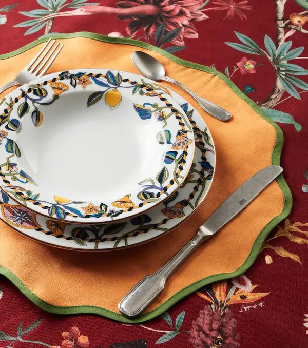 La DoubleJ Rainbow Zafferano Cloud Set Of 2 Placemats - Yellow