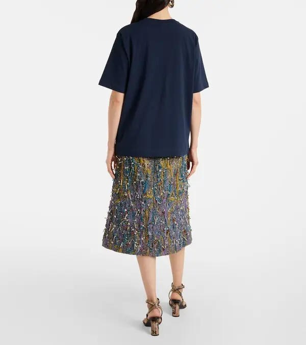Dries Van Noten Cotton T-shirt - Blue