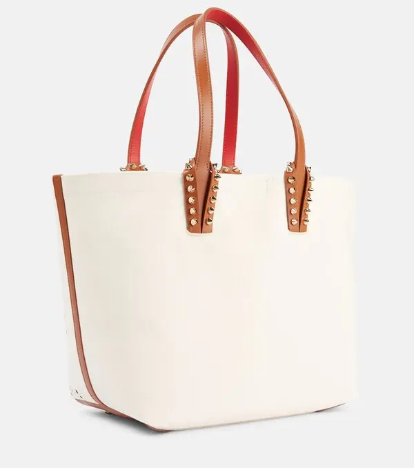 CHRISTIAN LOUBOUTIN Cabata Large Leather-trimmed Tote Bag - Multicoloured