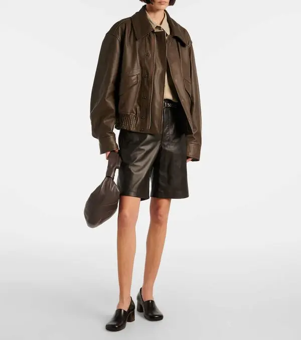 LEMAIRE Leather Shorts
