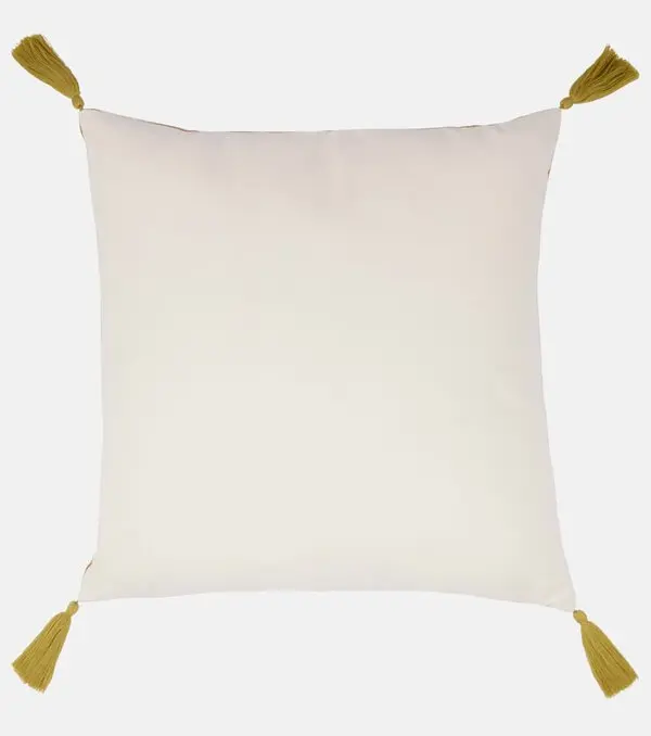 LES-OTTOMANS Palms Printed Cotton Cushion