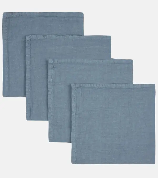 ONCE MILANO Set Of Four Linen Napkins