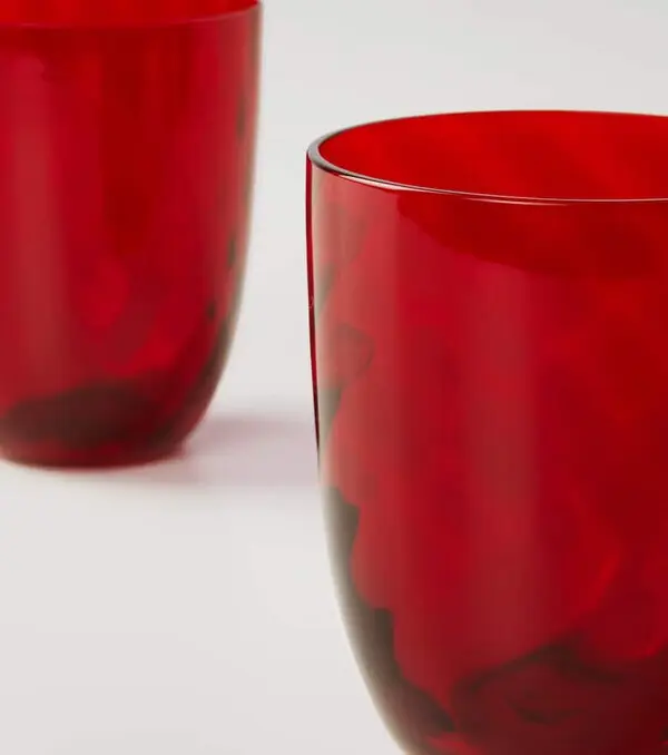 NASONMORETTI Idra Set Of 6 Glasses - Red