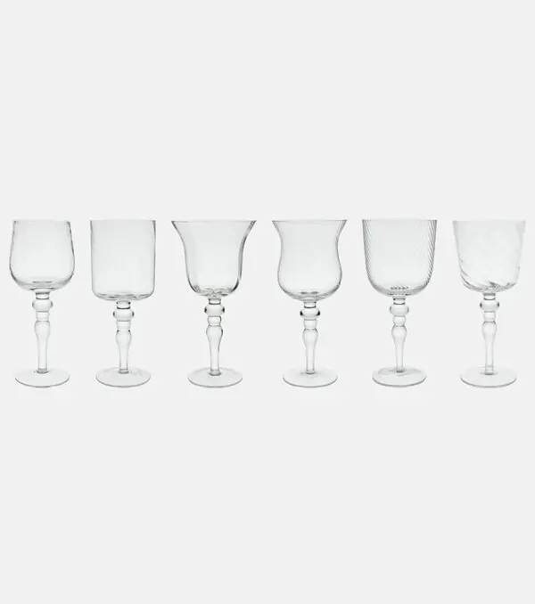 BITOSSI Set Of 6 Wine Glasses - Neutrals