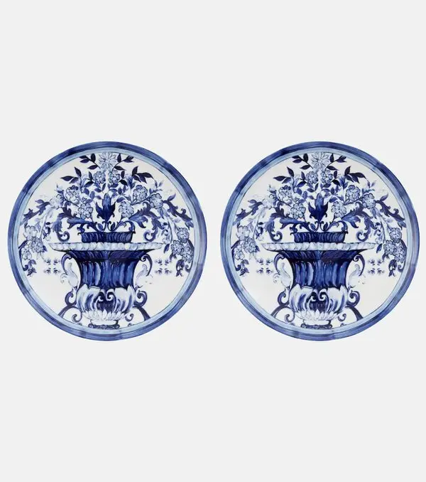 Dolce & Gabbana Blu Mediterraneo Set Of 2 Dinner Plates - Blue