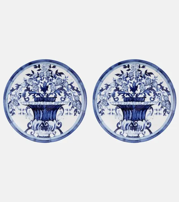 Dolce & Gabbana Blu Mediterraneo Set Of 2 Dinner Plates - Blue