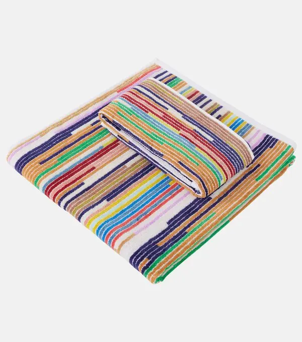 Missoni Melody Set Of 2 Striped Terry Towels - Multicoloured
