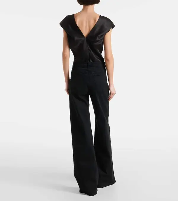 Khaite Dane High-rise Wide-leg Jeans - Blue