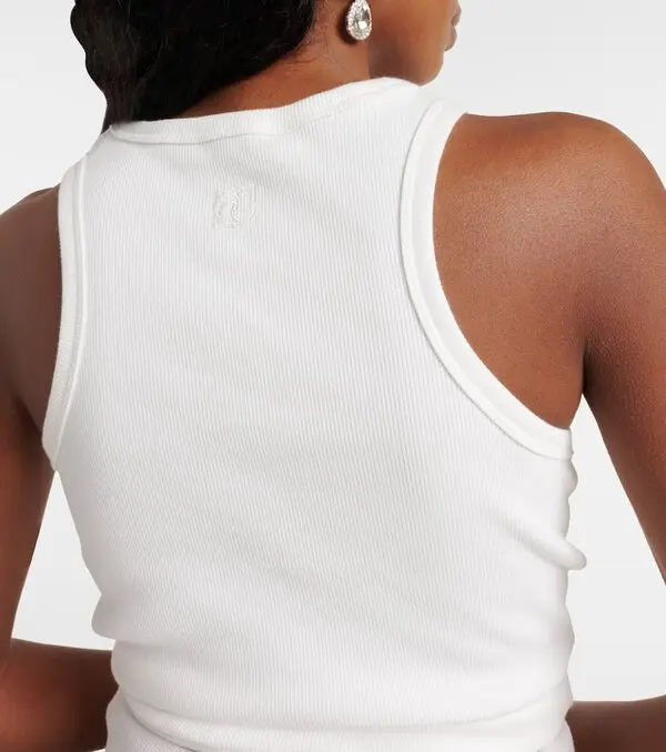 Magda Butrym Gathered Cotton-blend Tank Top