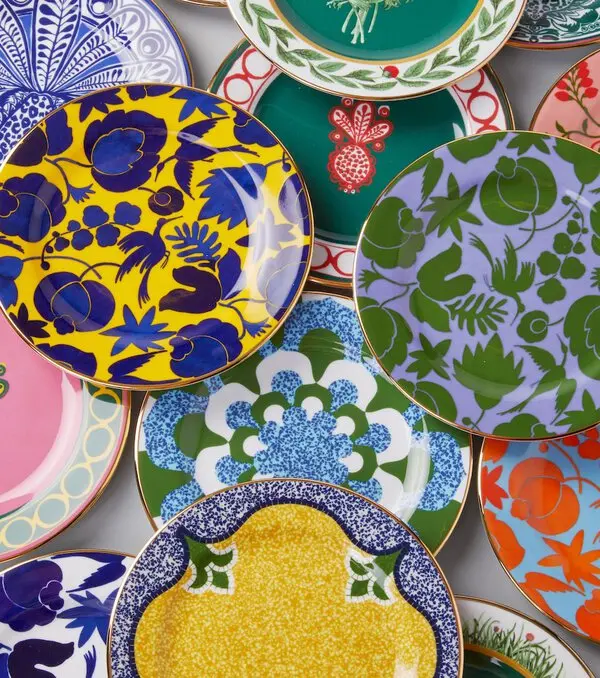 La DoubleJ Libellula Set Of 6 Dessert Plates - Multicoloured