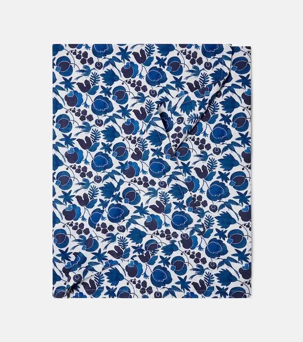 La DoubleJ Wildbird Large Linen Tablecloth - Blue