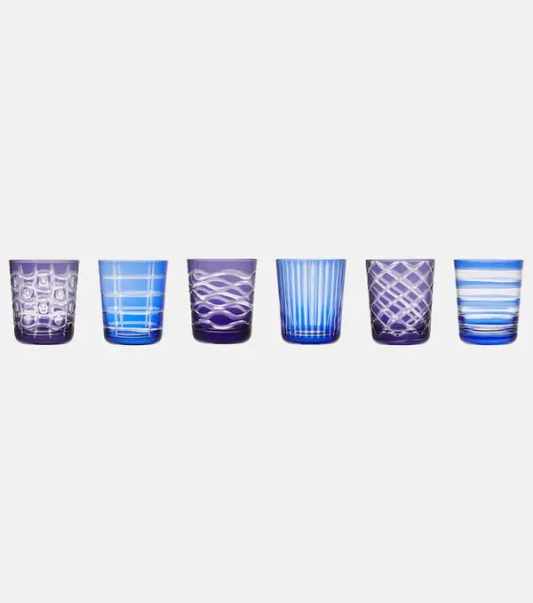 POLSPOTTEN Cobalt Set Of 6 Tumblers - Multicoloured