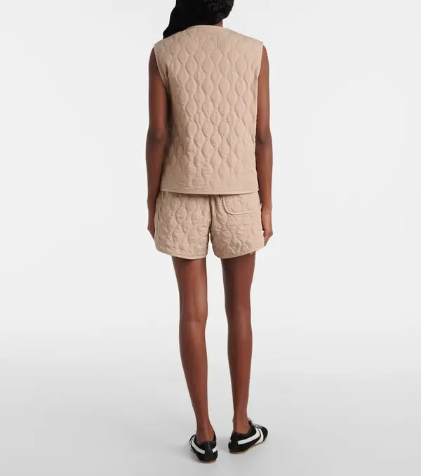 Varley Karla Quilted Twill Vest - Beige