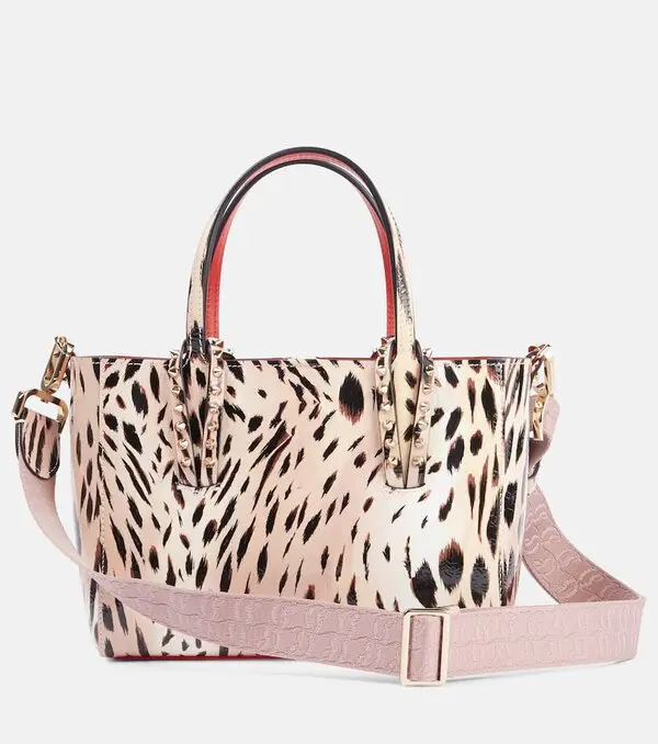 CHRISTIAN LOUBOUTIN Cabata Mini Leopard-print Tote - Multicoloured
