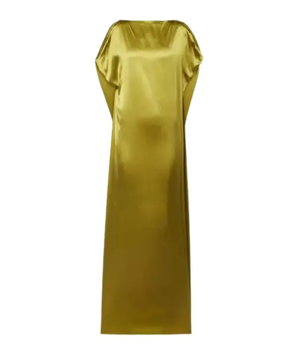 Dries Van Noten Silk-blend Satin Gown - Green