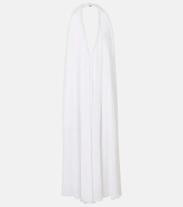 Jacquemus Norma Draped Maxi Dress - White