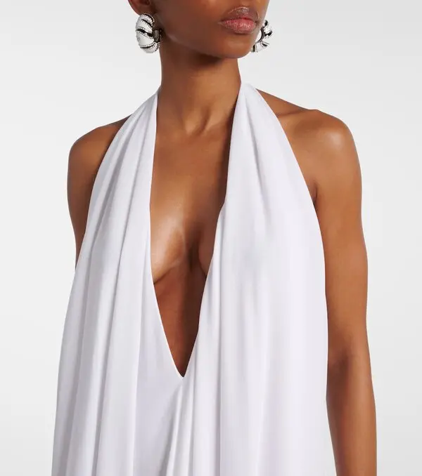 Jacquemus Norma Draped Maxi Dress - White
