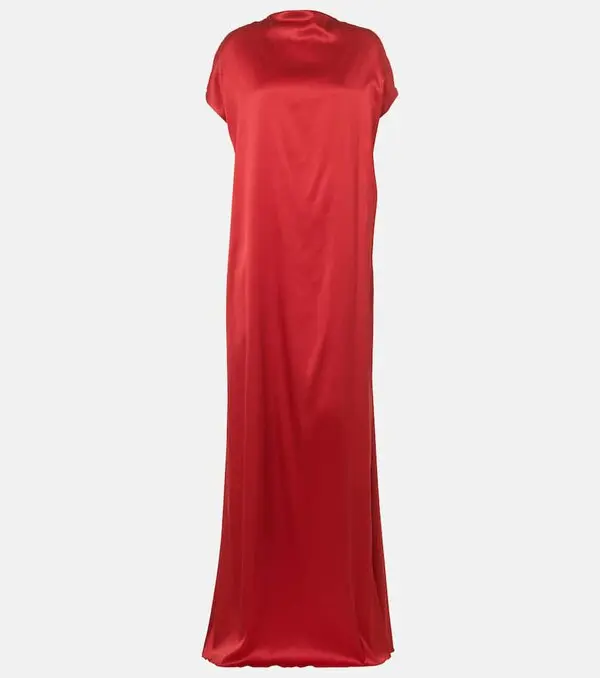 Dries Van Noten Silk-blend Satin Gown - Red