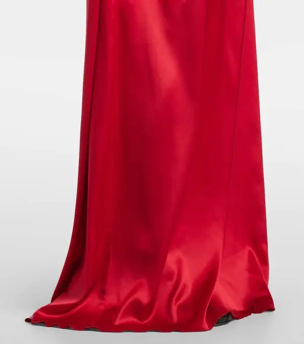 Dries Van Noten Silk-blend Satin Gown