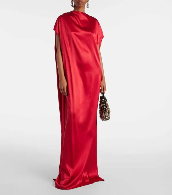 Dries Van Noten Silk-blend Satin Gown