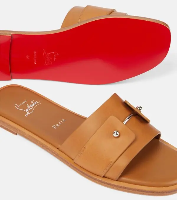 CHRISTIAN LOUBOUTIN Chambelimule Slides - Brown