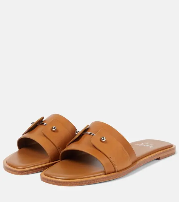 CHRISTIAN LOUBOUTIN Chambelimule Slides - Brown