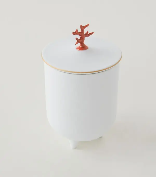 L'Objet Footed Coral Candle - Multicoloured