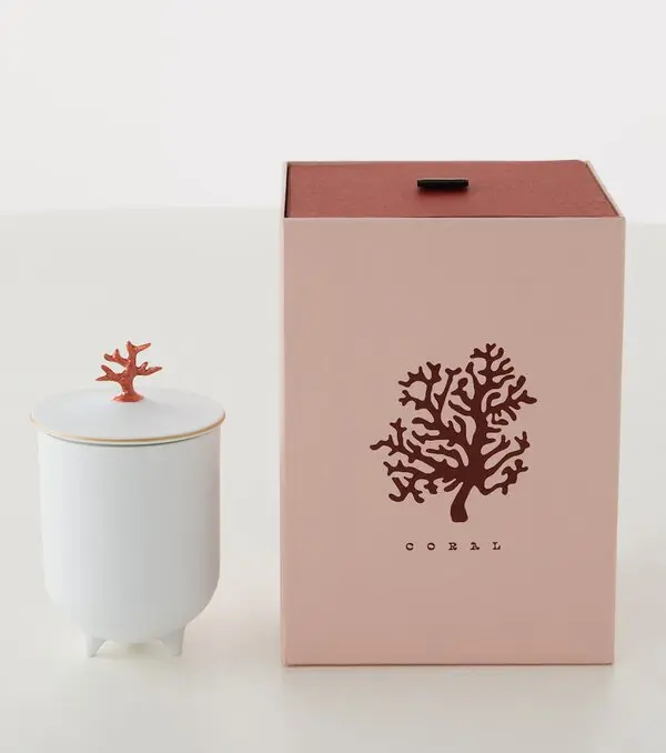 L'Objet Footed Coral Candle - Multicoloured