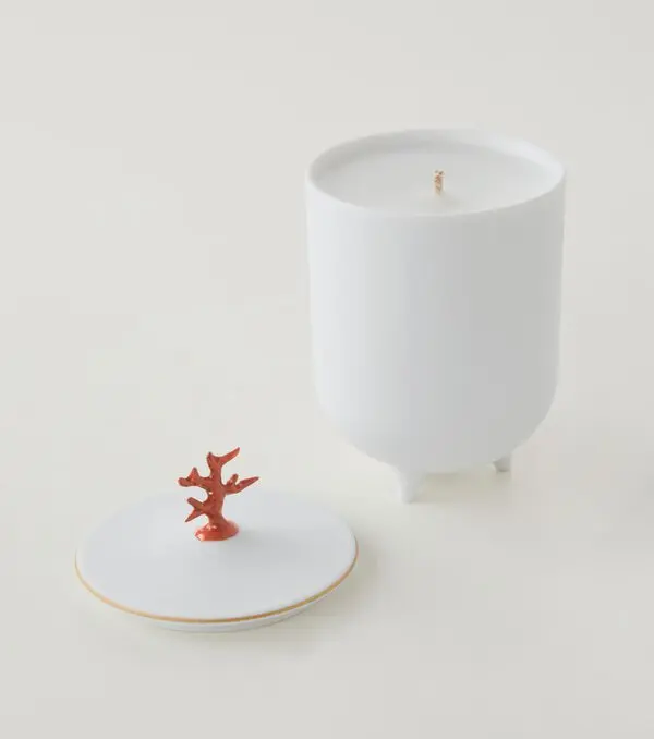 L'Objet Footed Coral Candle - Multicoloured