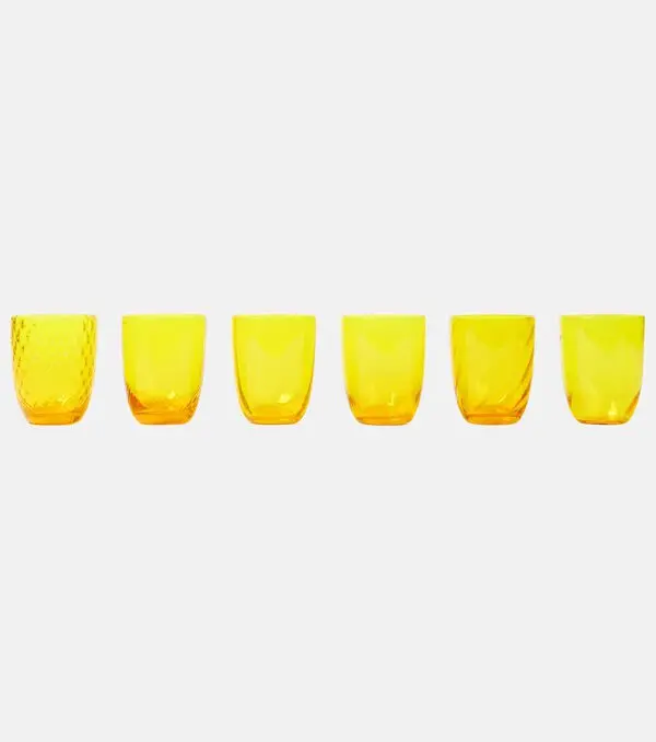 NASONMORETTI Idra Set Of 6 Tumblers - Yellow