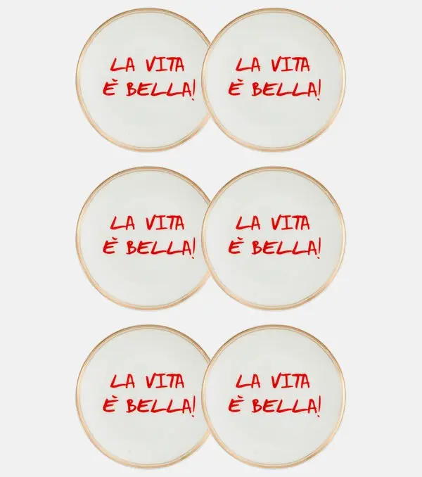 BITOSSI La Vita È Bella Set Of 6 Plates - Multicoloured