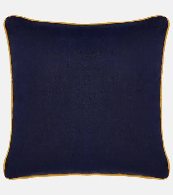 LES-OTTOMANS Embroidered Cotton Canvas Cushion
