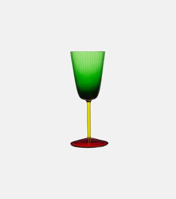 Dolce & Gabbana Murano White Wine Glass - Green