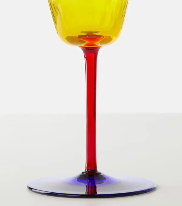 Dolce & Gabbana Murano White Wine Glass - Yellow