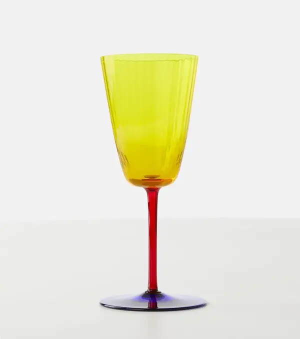 Dolce & Gabbana Murano White Wine Glass - Yellow